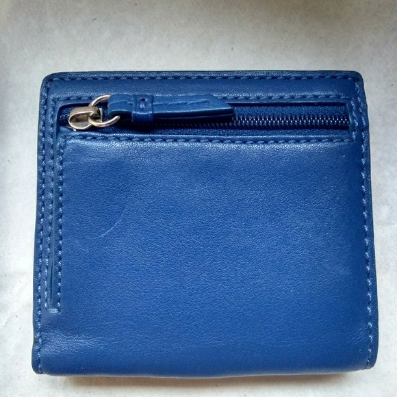 Coach | Bags | Coach Soho Pleated Leather Mini Wallet Cobalt Blue ...